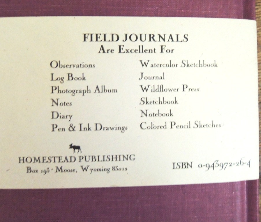 Rocky Mountain Field Journal - New - Beautiful Hard Binding - Lined ...