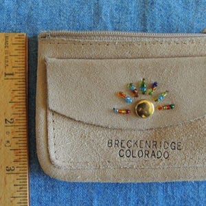 Souvenir Suede Coin Purse From Breckenridge, Colorado - 1960s ...