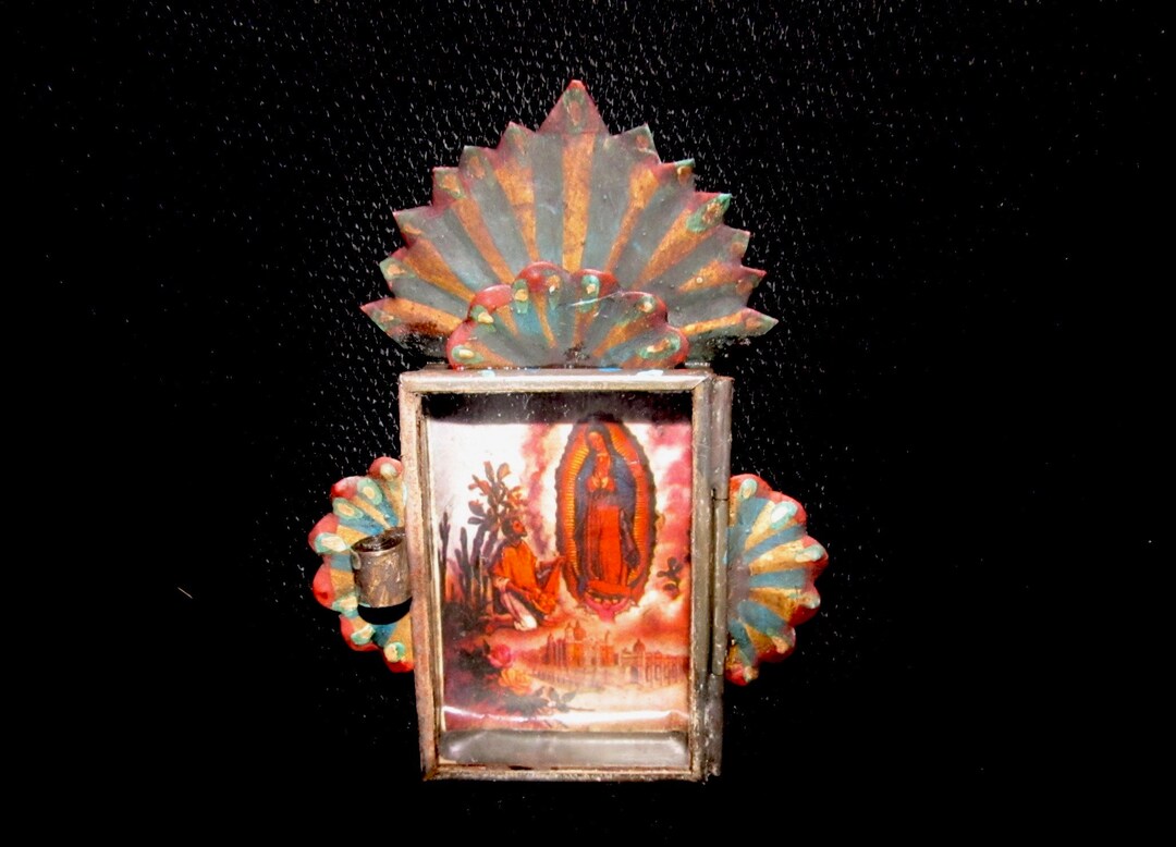 Vintage Mini Tin Nicho With Virgin of the Guadalupe Image - Etsy