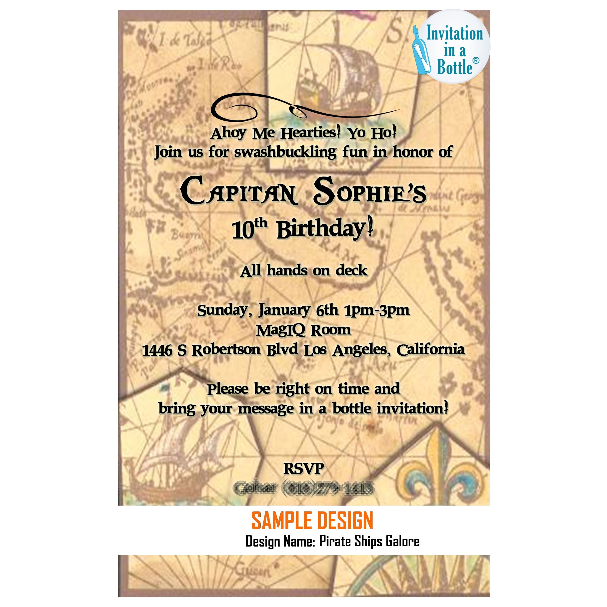 Pirate Invitation Pirate Party Invitations Pirate Birthday | Etsy