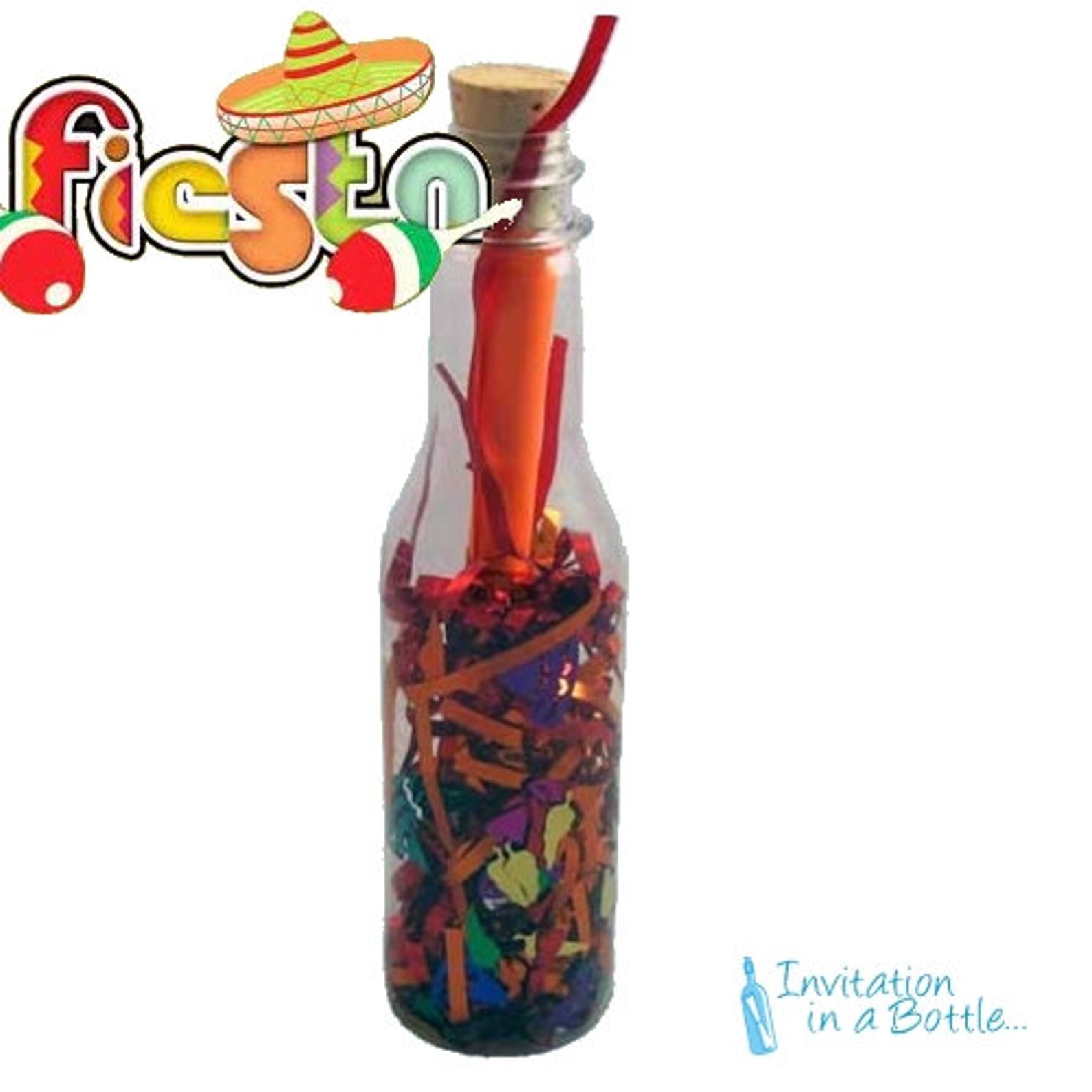 Birthday Mexican Fiesta Party by Invitation in A Bottle ™ (set of 12 ...