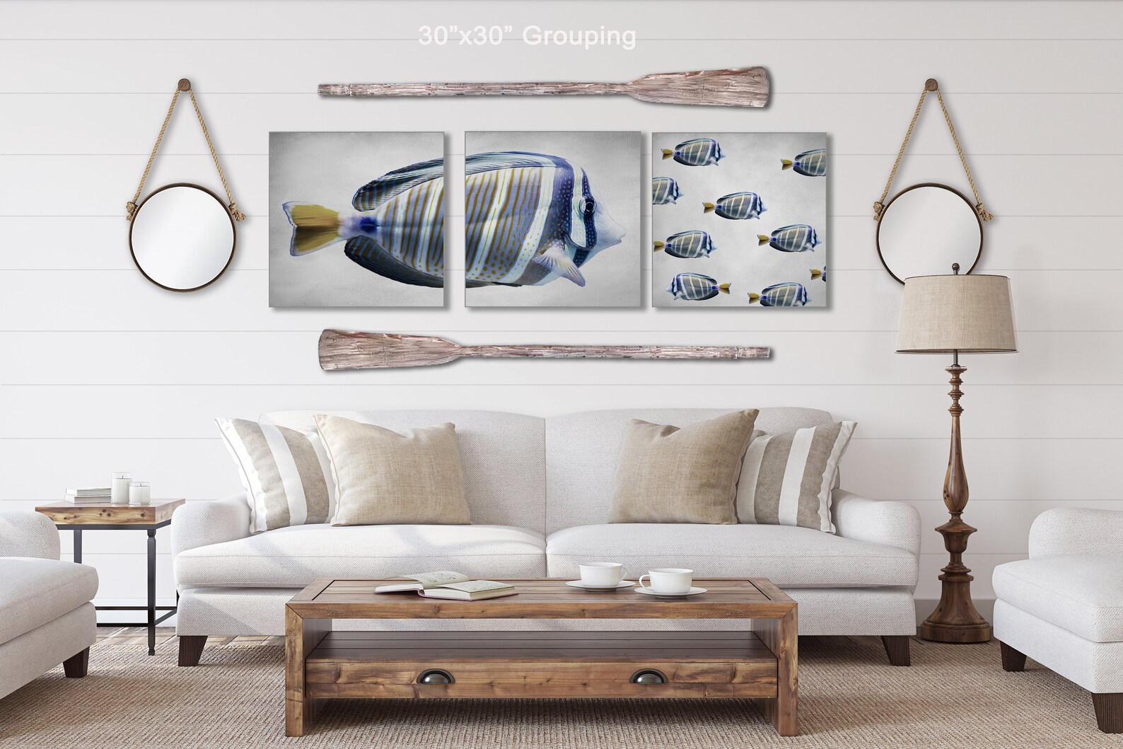 Nautical Decor Fish Art Beach Decor Navy Decor Beach Wall | Etsy