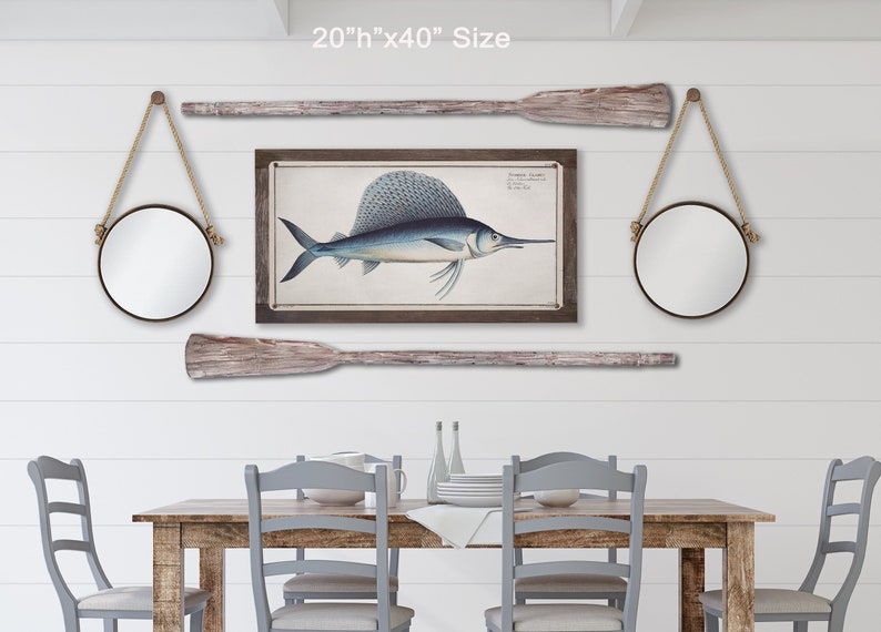 Nautical Decor Fish Art Beach Decor Navy Decor Beach Wall - Etsy