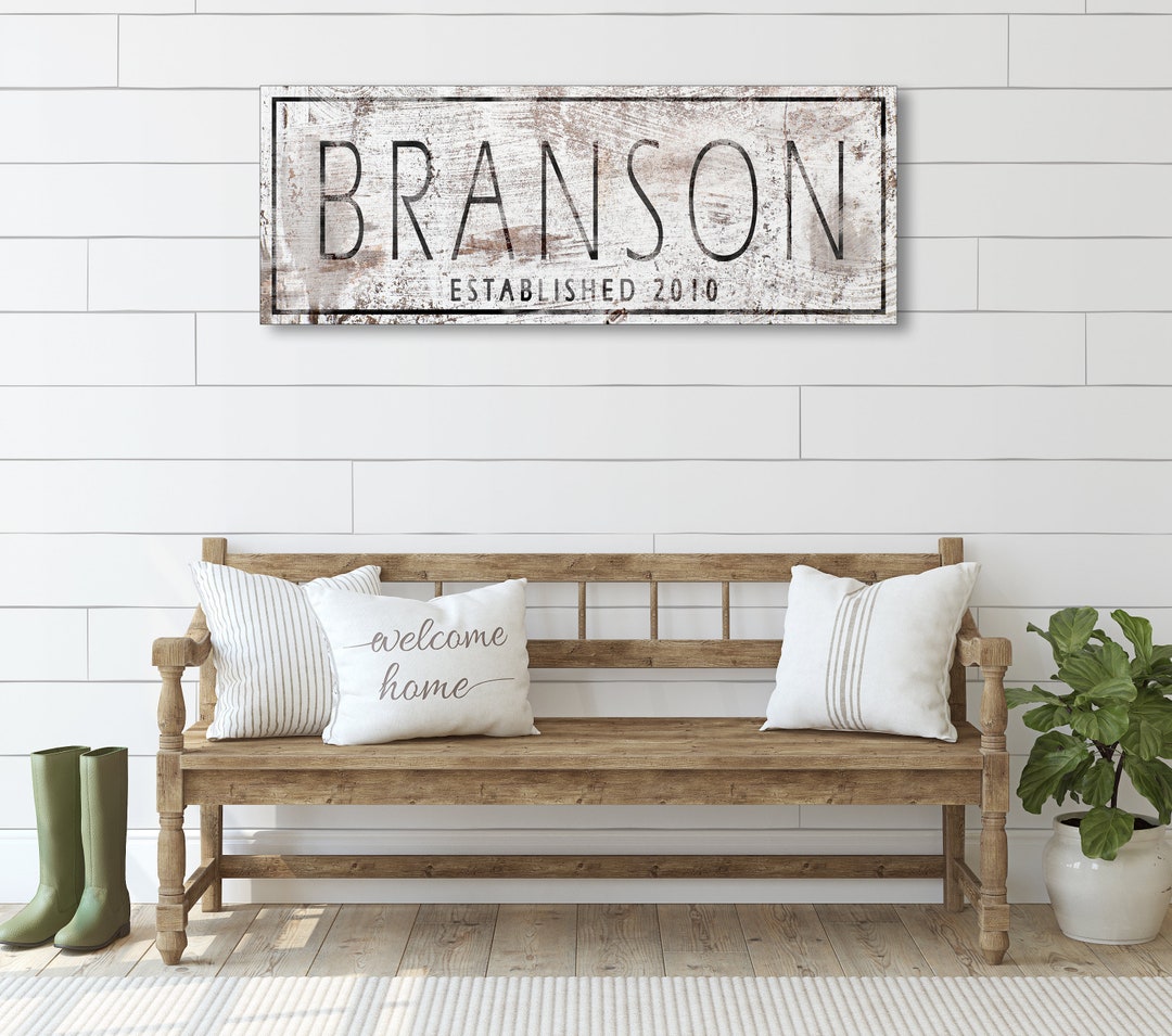 Personalized Farmhouse Sign, Nautical Farmhouse Sign, Canvas Sign ...