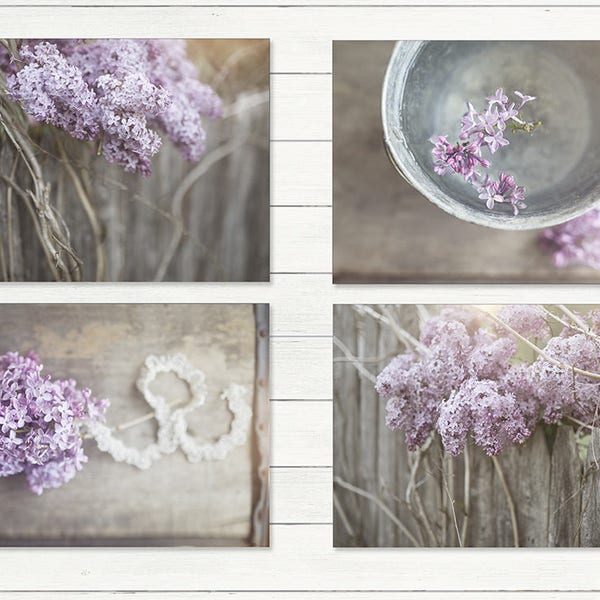 Lilac Abstract Art - Etsy