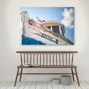Rustic Ship Art Print: Navy Nautical Beach Decor - Etsy