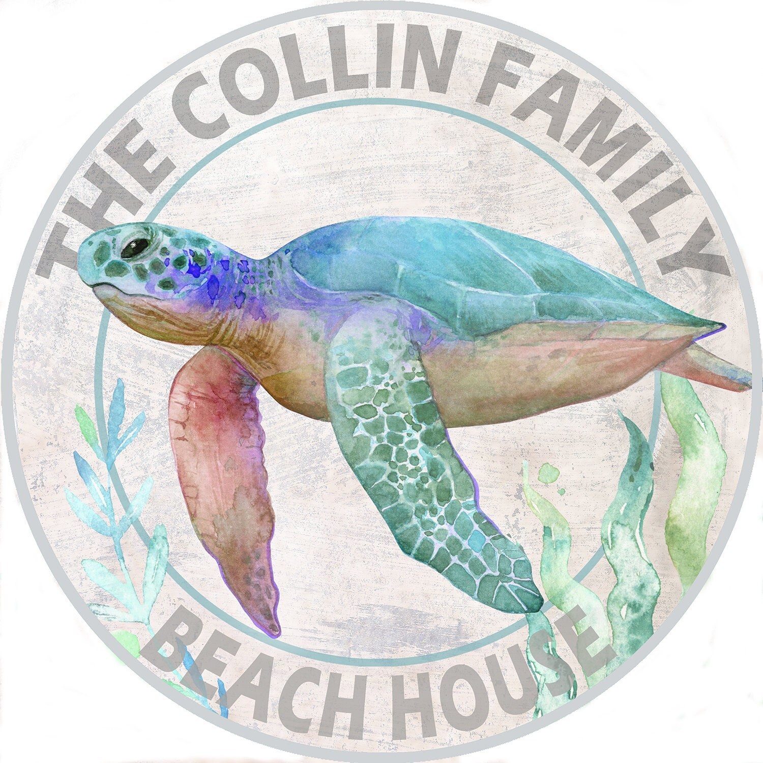 Personalized Nautical Sign Sea Turtle Nautical - Etsy