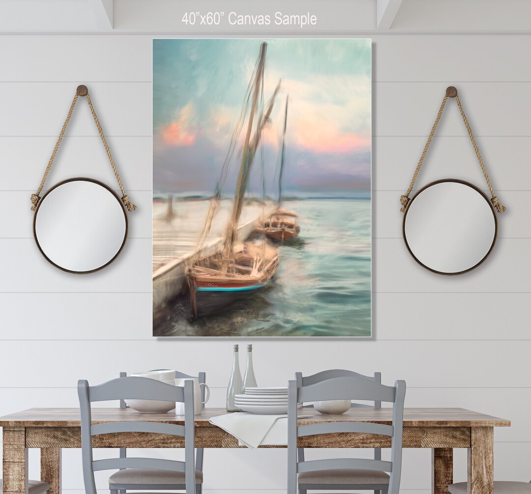 Cottage Decor, Nautical Decor, Rustic Wall Art, Nautical Ship Prints or ...