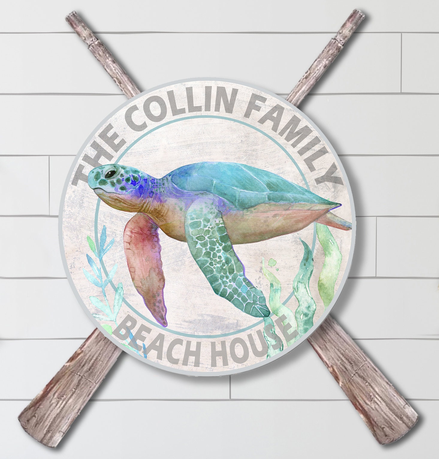 Personalized Nautical Sign Sea Turtle Nautical - Etsy