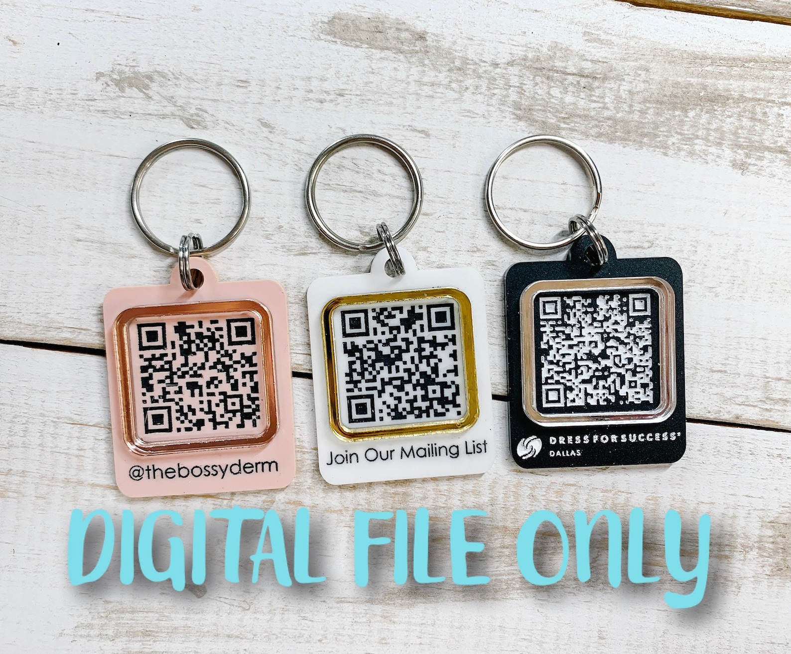 DIGITAL FILE QR Code Keychain File, Social Media File, Svg File ...