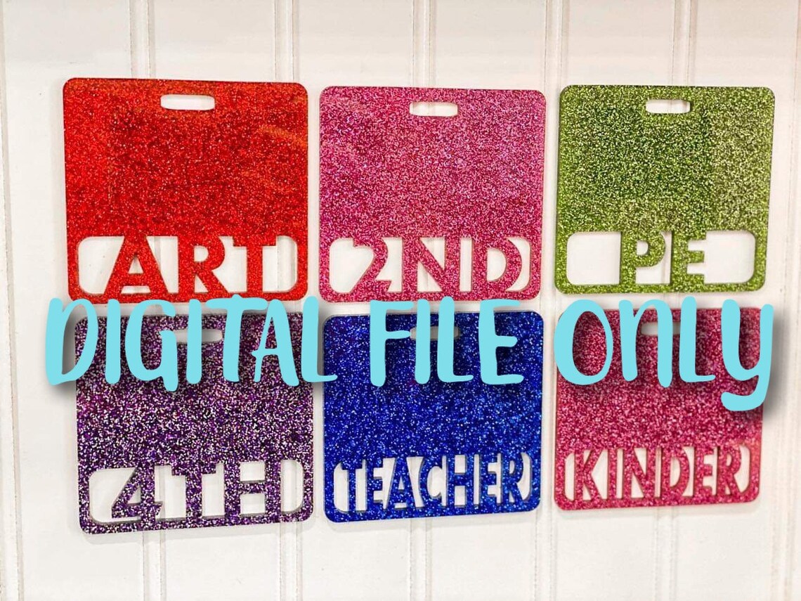 DIGITAL FILE Badge Tag SVG File Teacher Badge File School - Etsy