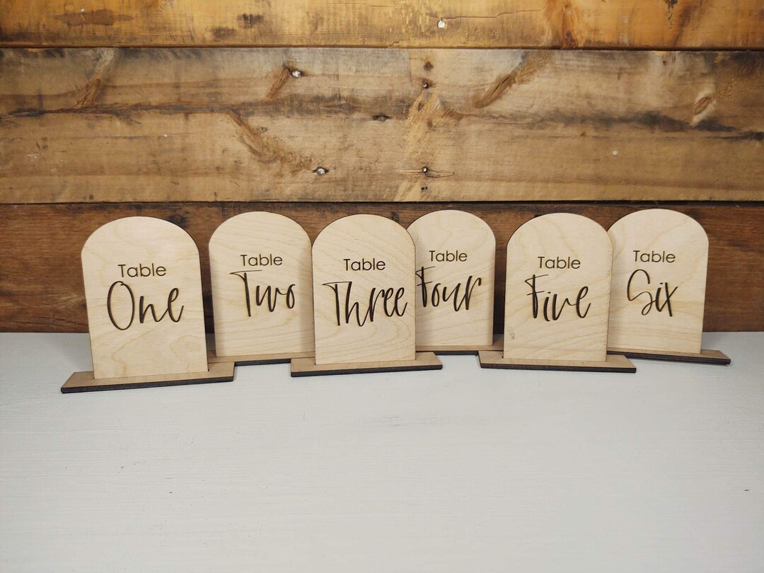 Digital File, Wedding Sign Table Numbers, SVG File, Glowforge File - Etsy