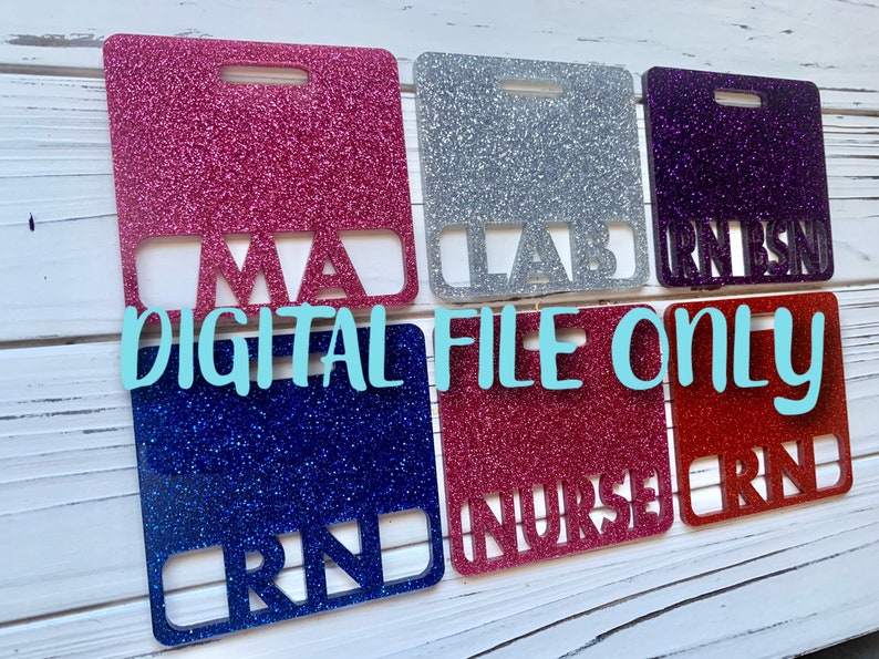 DIGITAL FILE Badge Tag SVG File, Healthcare Worker Badge File, Teacher ...