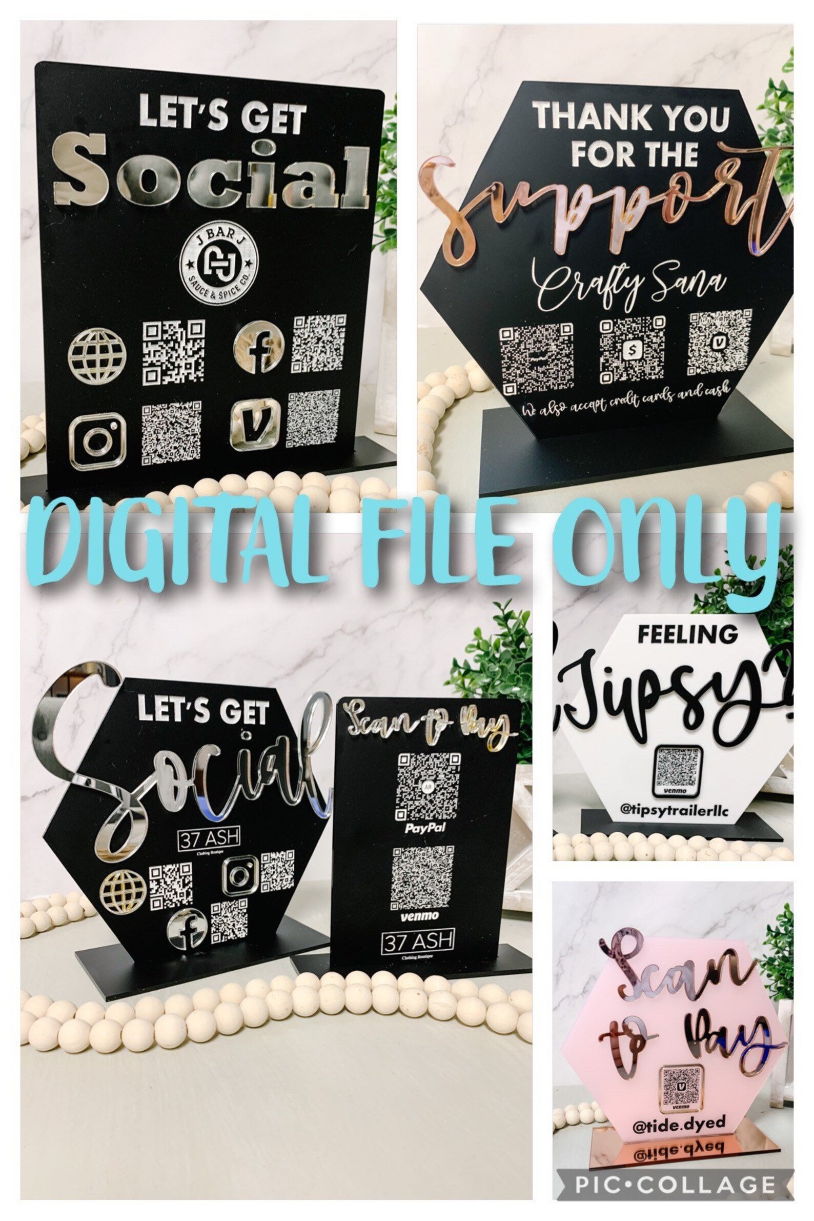 Digital File ORIGINAL VERSION Social Media and Payment File - Etsy