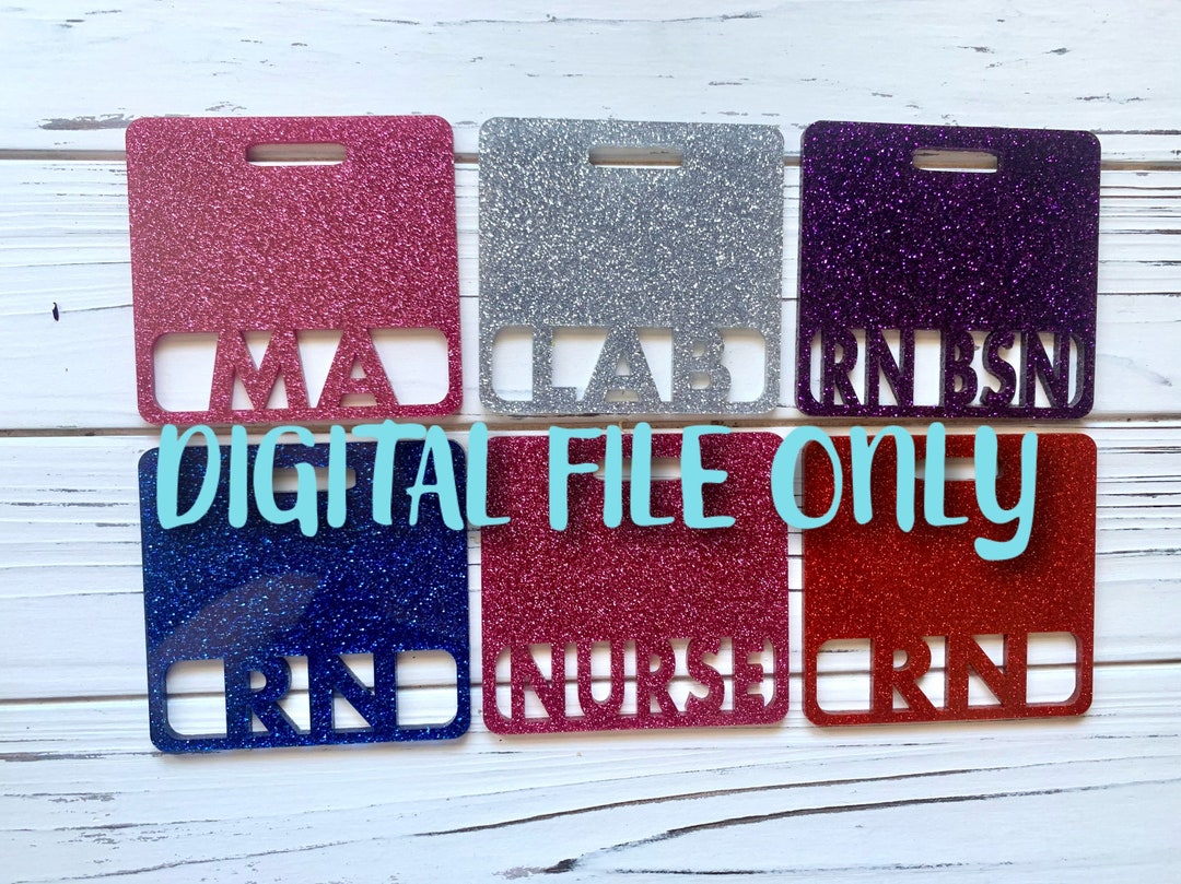 DIGITAL FILE Badge Tag SVG File, Healthcare Worker Badge File, Teacher ...