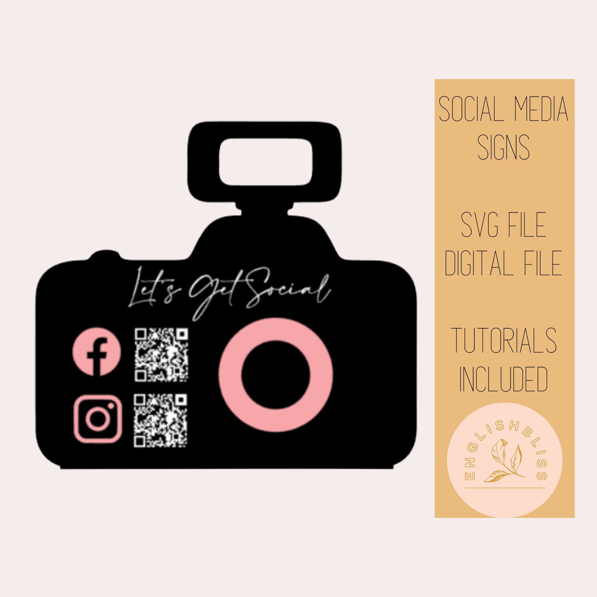 Photographer SVG File Camera Digital File Social Media and - Etsy