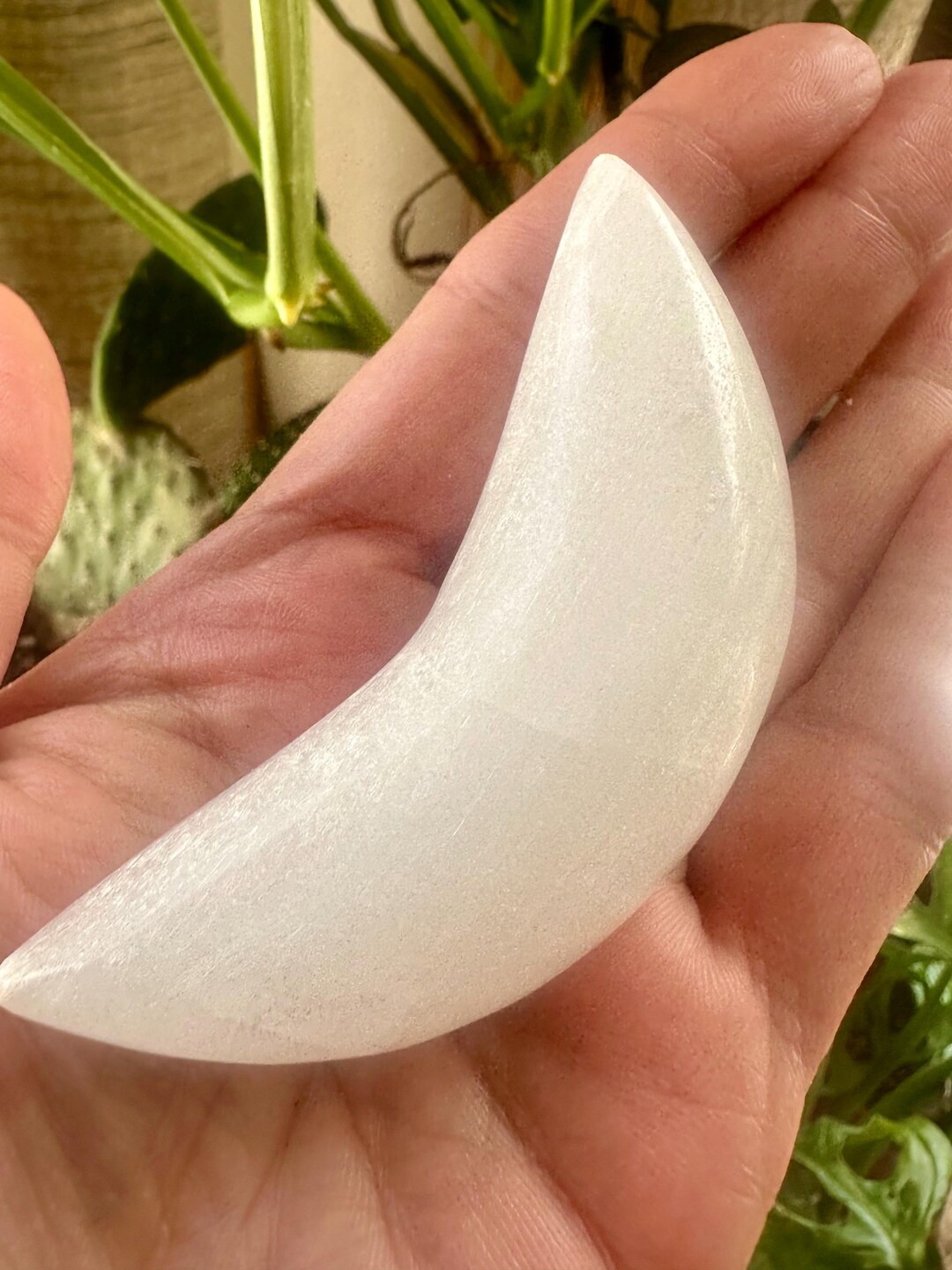 Selenite Moon, Greek Goddess of the Moon, Selene Crystal, Crystal ...