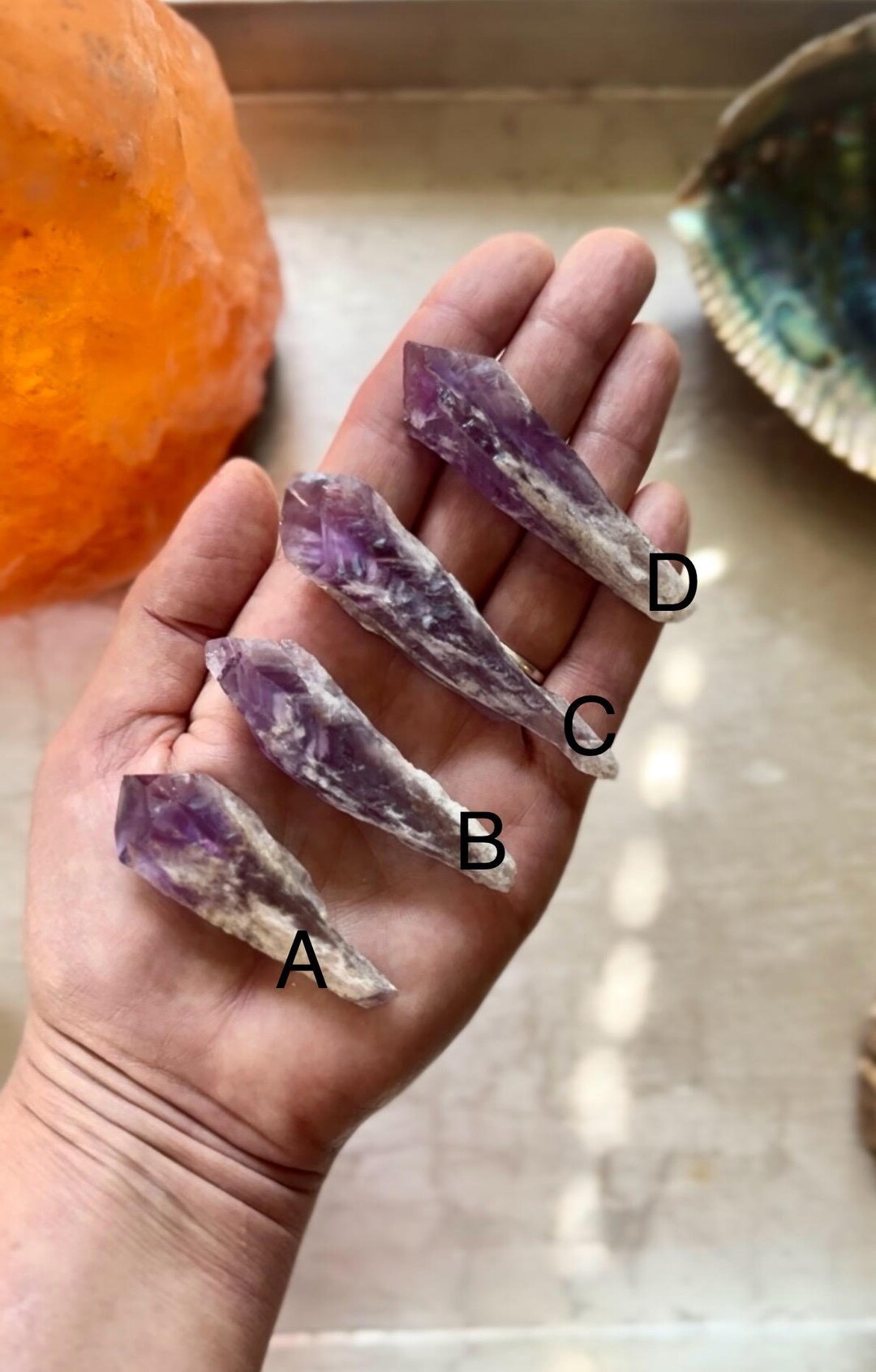Dragon Tooth Elestial Amethyst Crystal Root, Raw Bahia Specimen, Dragon ...