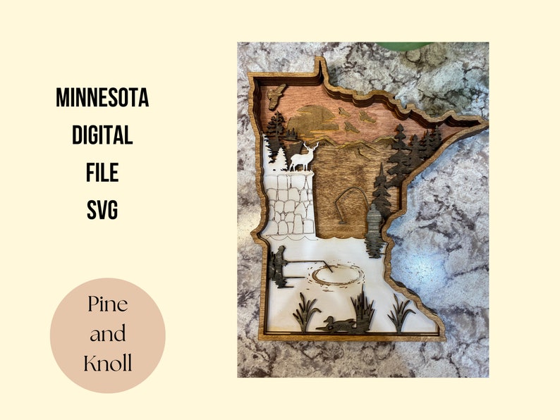 Minnesota State Digital Download SVG Laser Cut File - Etsy