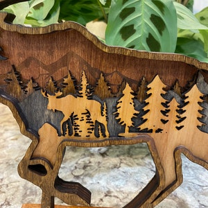 Moose Layered Moose Digital Download SVG Laser File Glowforge - Etsy