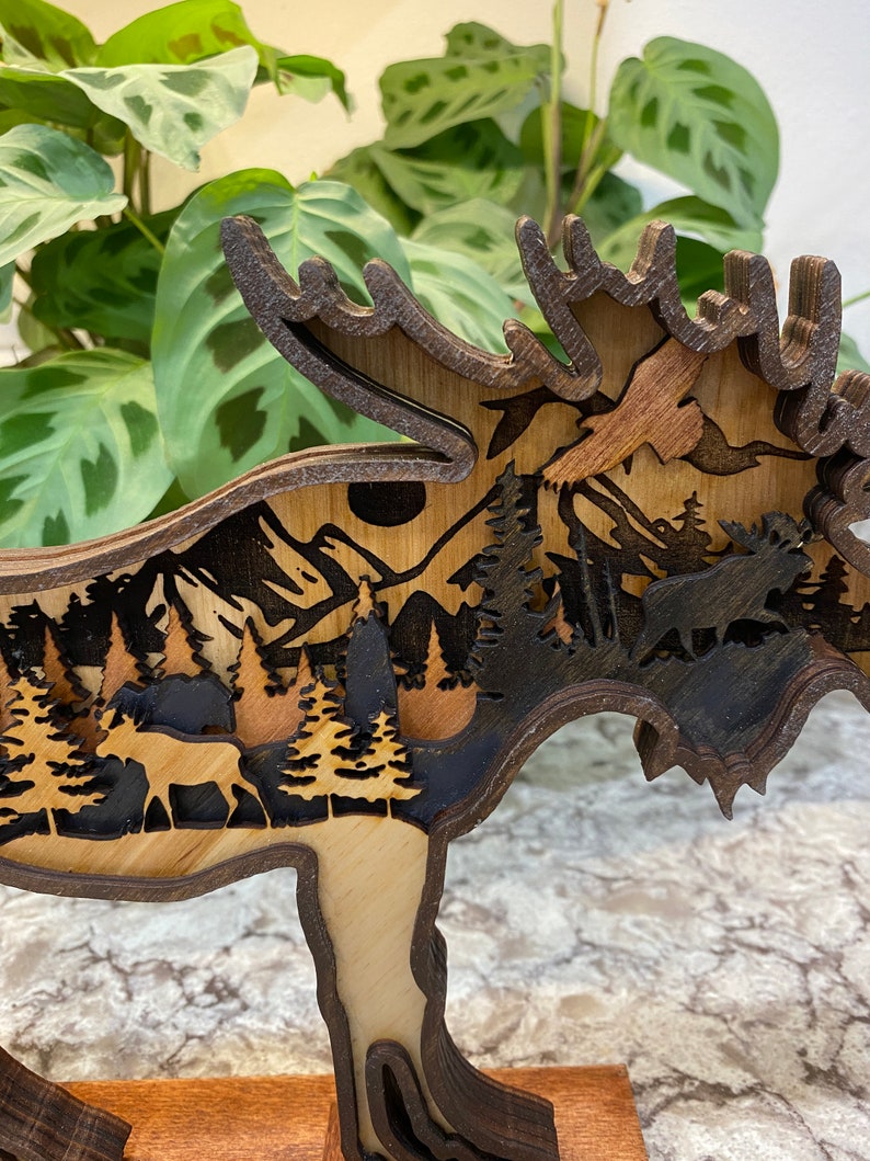 Set of Moose Digital File SVG Layered Moose Laser Cut File - Etsy