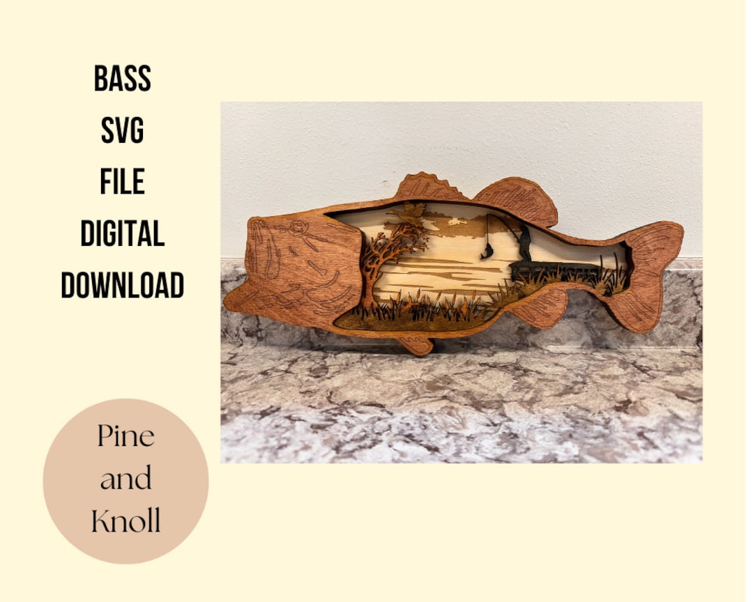 Bass SVG 5 Layers Digital File Laser Cut File Multi Layer - Etsy