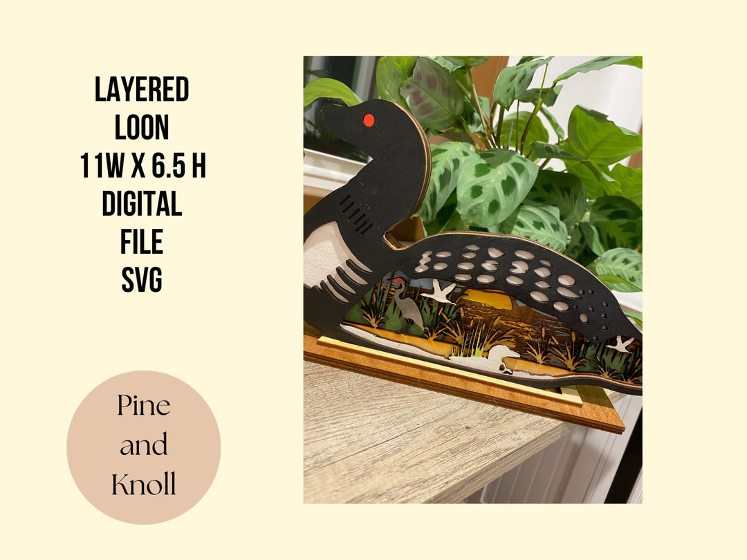 Loon Layered Loon Digital File Laser File Glowforge File Digital ...