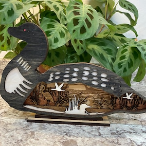 Loon Layered Loon Digital File Laser File Glowforge File Digital ...