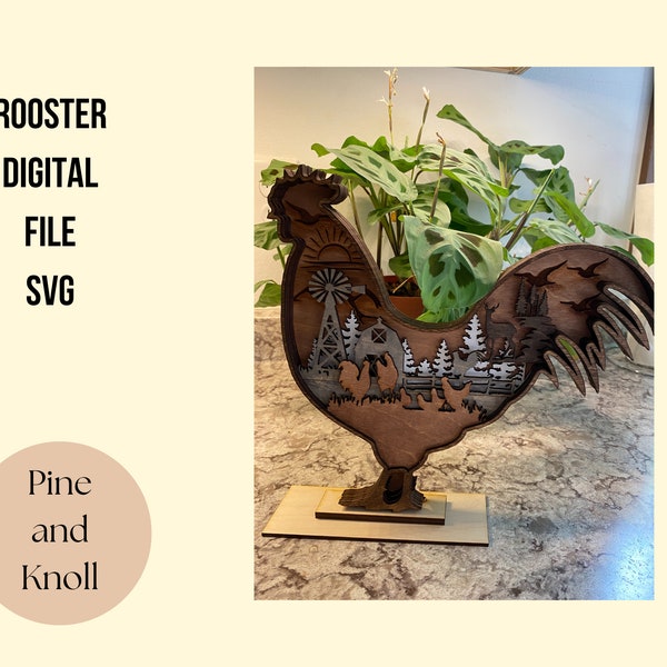 Rooster Svg - Etsy