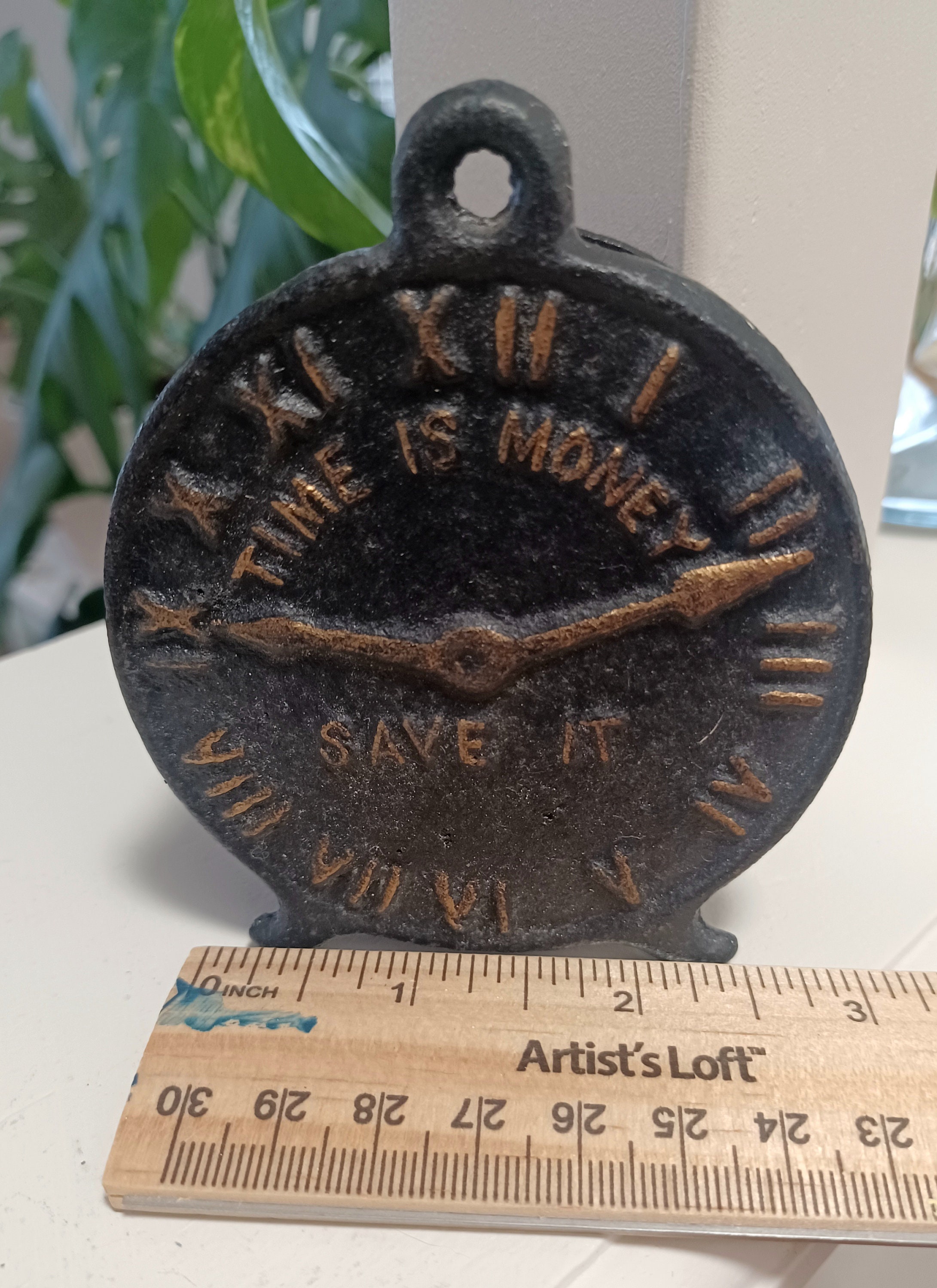 Vintage Cast Iron time is Money, Save It Clock Coin Piggy Bank - Etsy