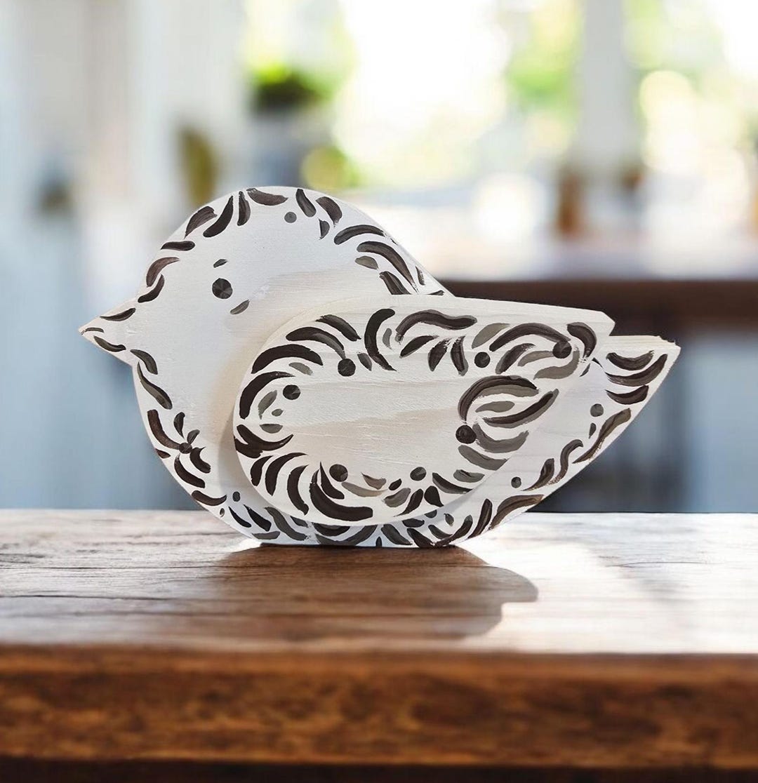 Wood Bird Shelf Sitter, Tiered Tray Decor. Whimsical Birds. - Etsy