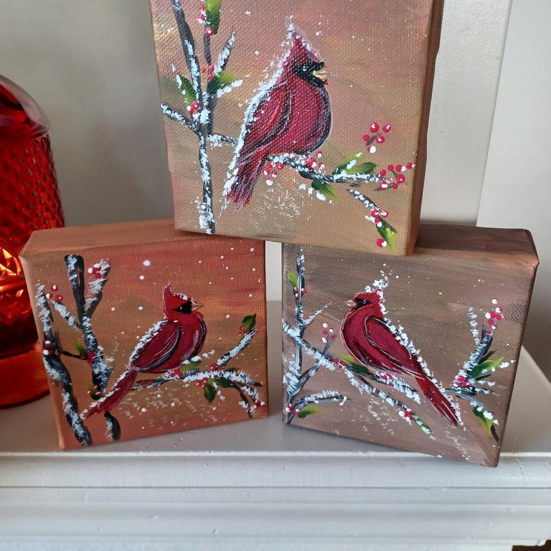 Hand Painted Cardinal - Etsy
