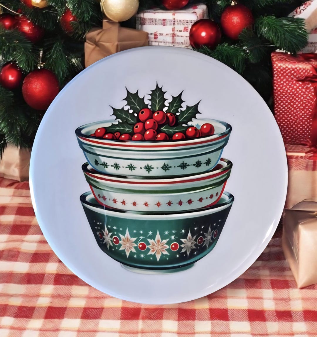 Magnets, Holiday Pyrex With Holly. - Etsy