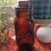 1970's Borden Cremora Amber Glass Canister, Apothecary Jar Fleur-de-lis ...