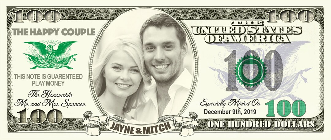 Personalized Custom Wedding 100 Dollars Digital - Etsy