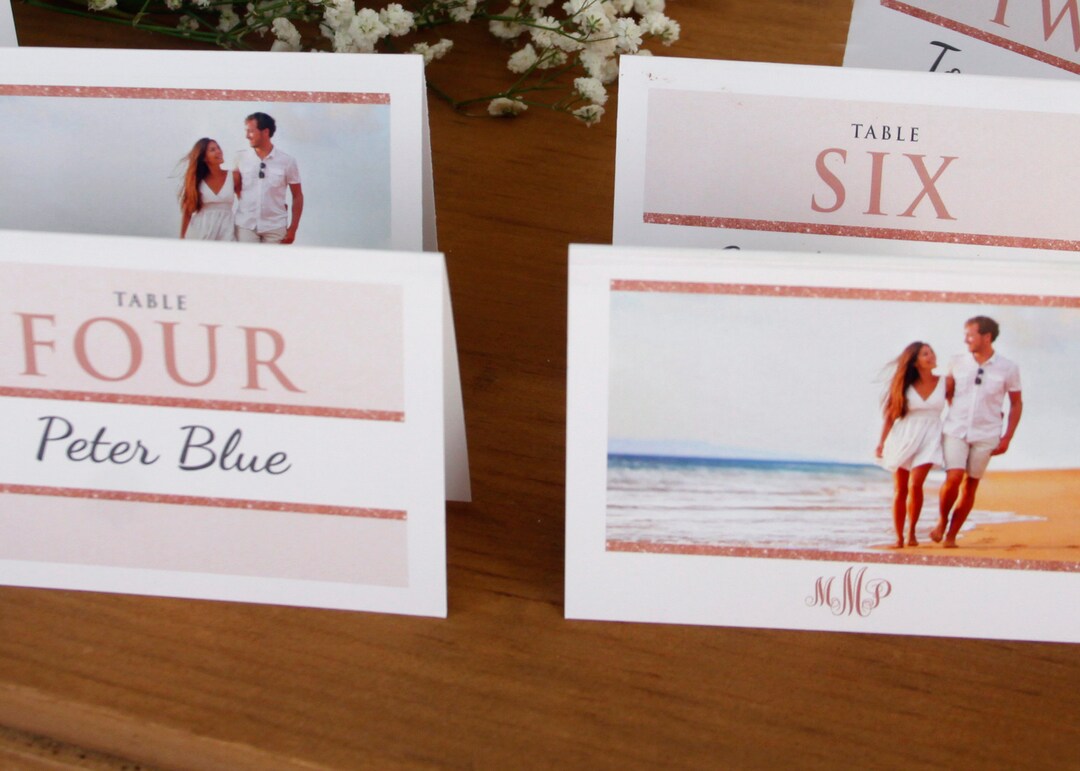 Photo Tent Place Cards Custom Double Sided Large 4x3 Finished Size - Etsy