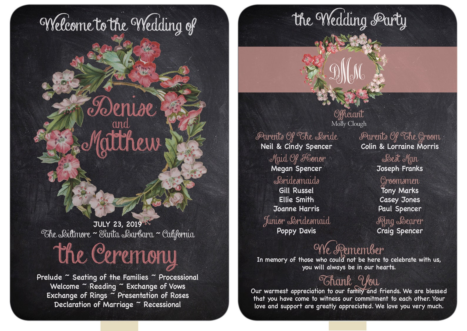 Wedding Program Blush Champagne Paddle Hand Fans Fully - Etsy