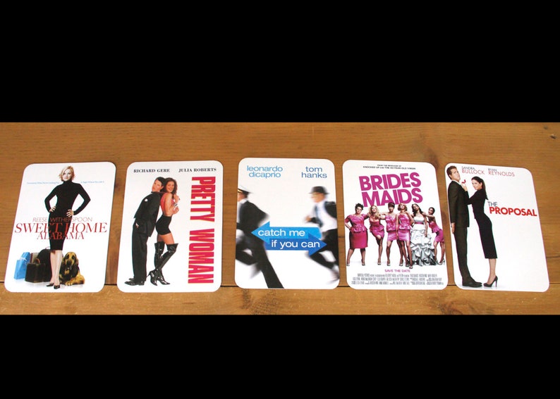 Hollywood Movie Table Numbers Custom Double Sided Heavy 32pt Card - Etsy