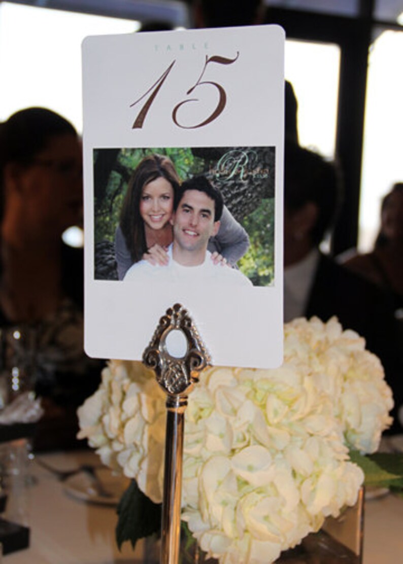 Wedding Photo Table Numbers Custom Double Sided - Etsy