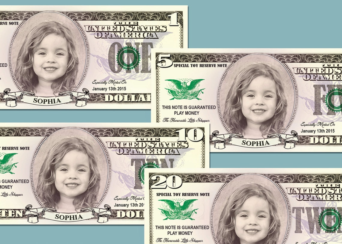 Personalized Custom Play Money Dollars 20 of Each 1 5 10 | Etsy