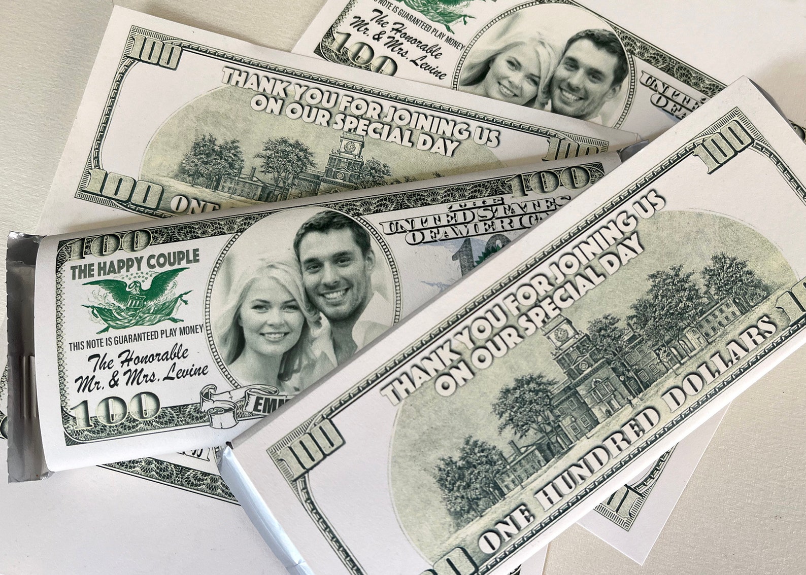 Personalized Custom Dollar Hershey 1.55oz Candy Bar Wrapper Covers - Etsy