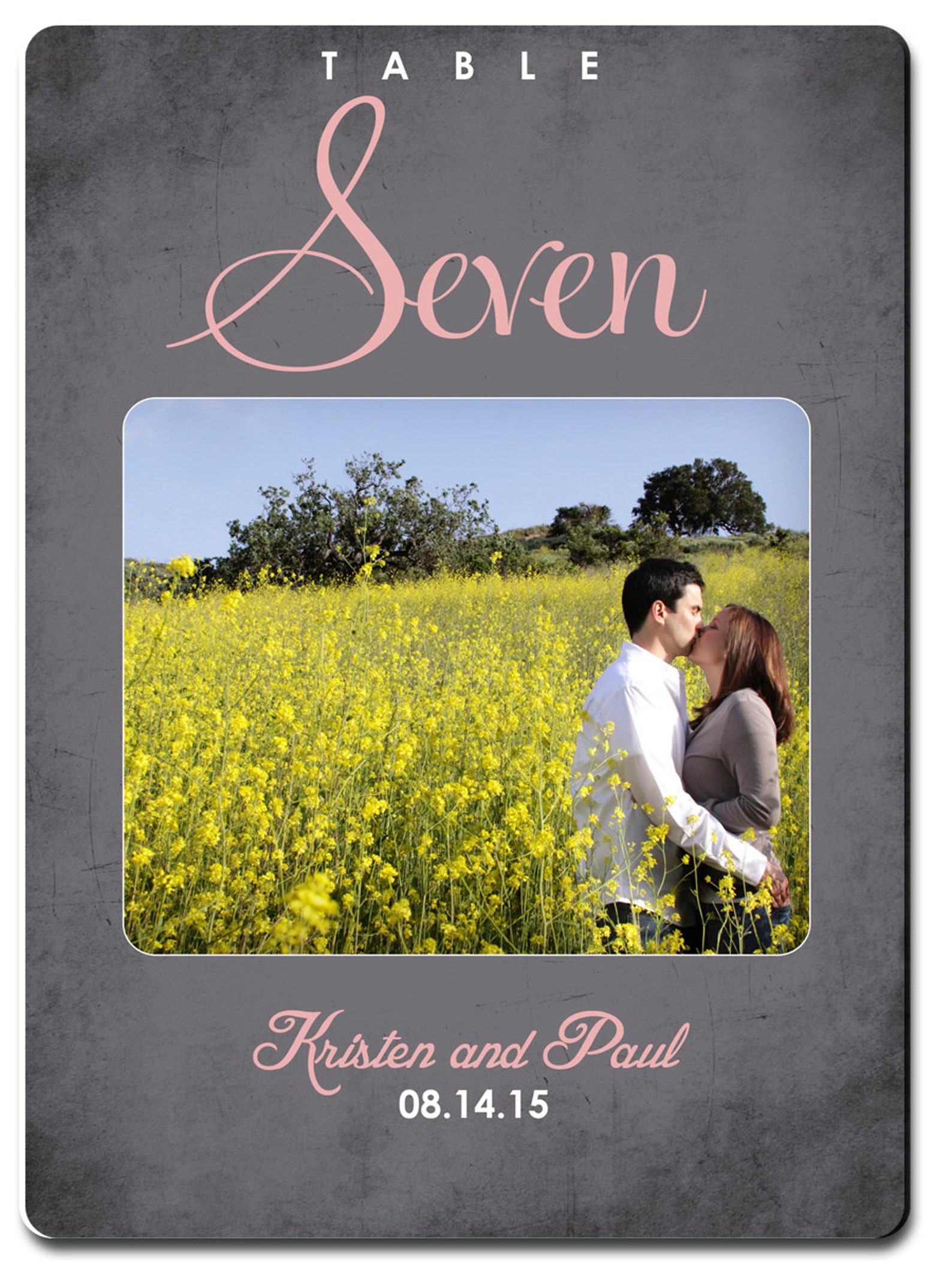 Wedding Photo Table Numbers Custom Double Sided - Etsy