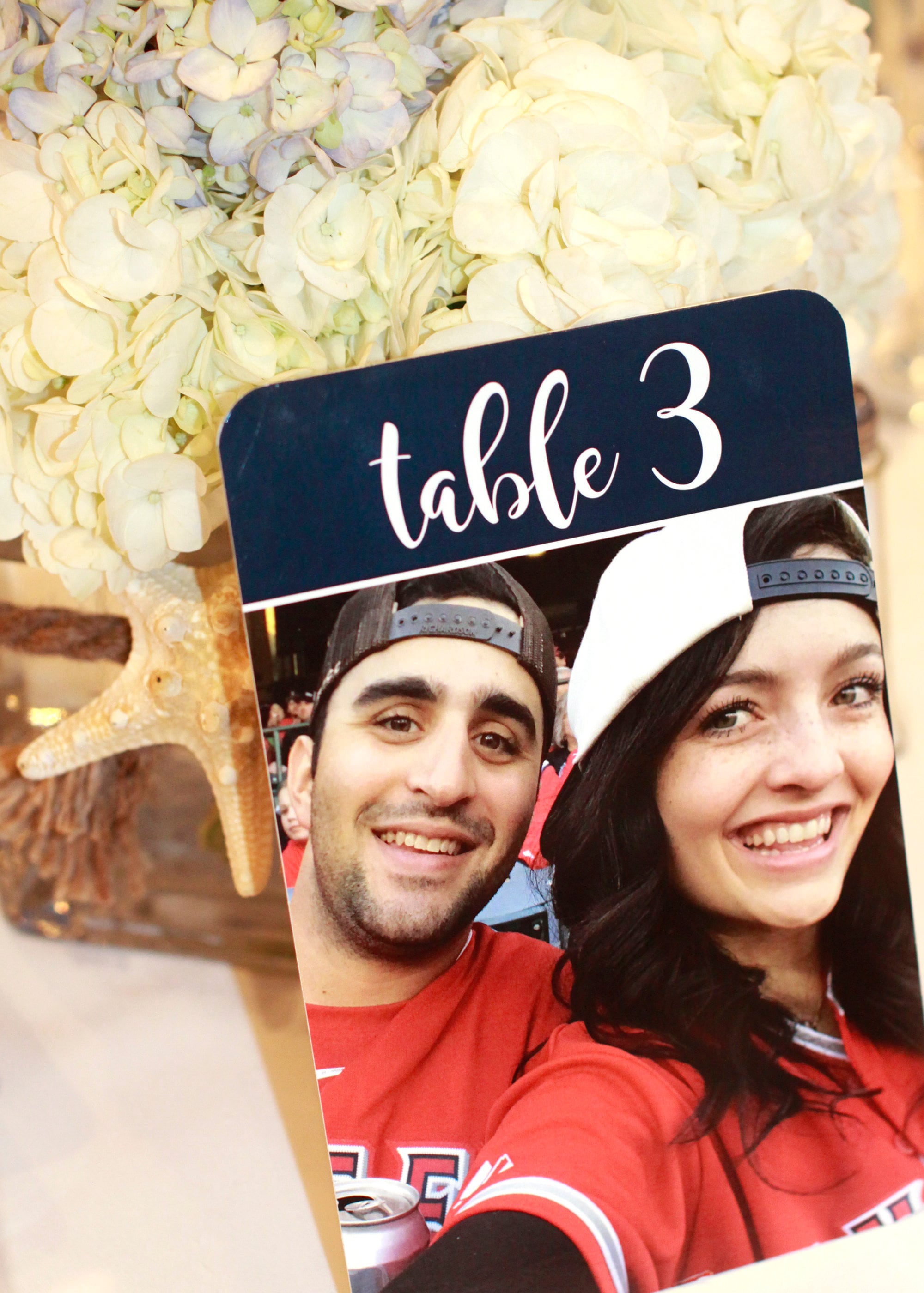 Wedding Photo Table Numbers Custom Double Sided | Etsy