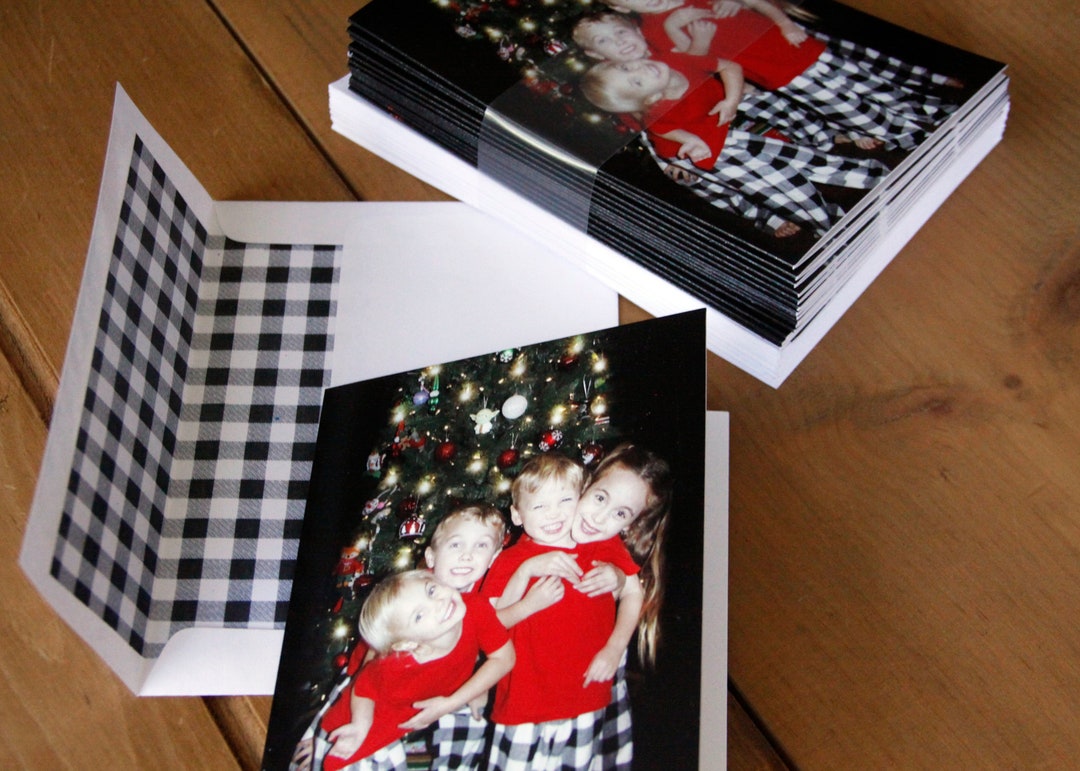 Custom Folded Picture Portrait Photo Folded Card Christmas Holiday ...