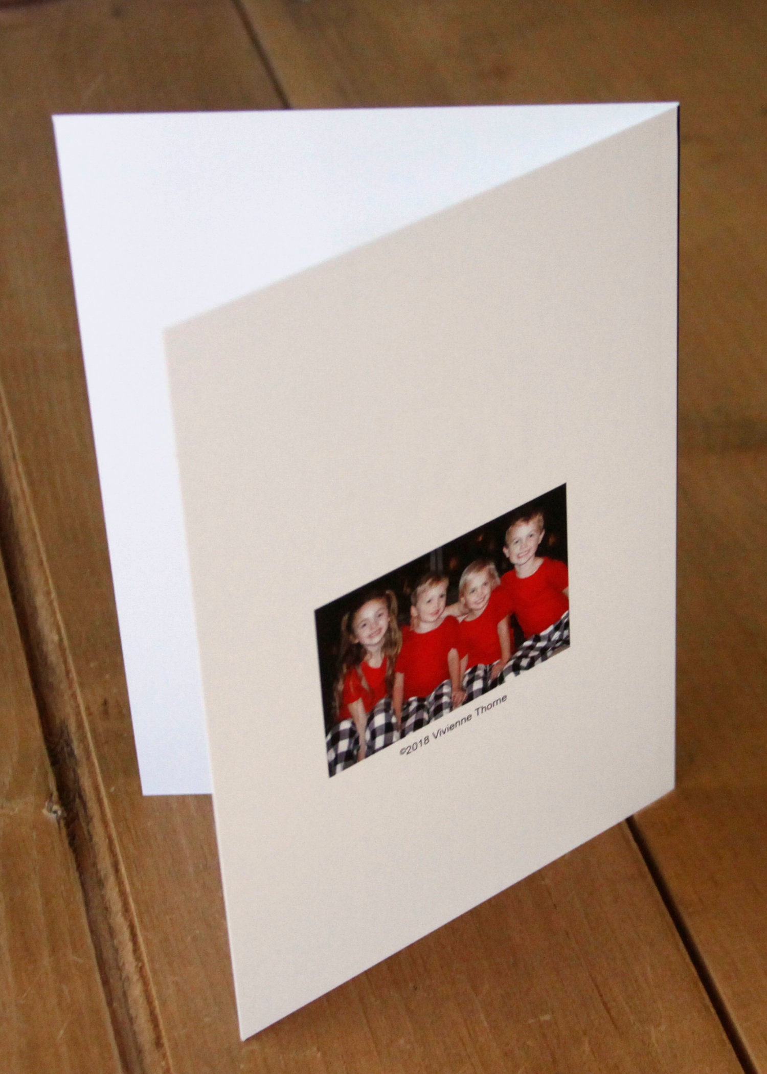 Custom Picture Portrait Front & Back Photo Folded Card | Etsy