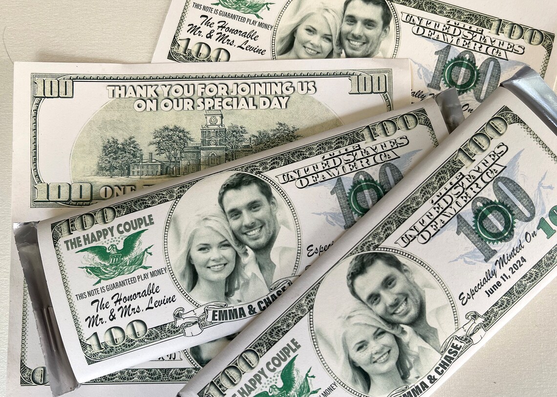 Personalized Custom Dollar Hershey 1.55oz Candy Bar Wrapper Covers - Etsy