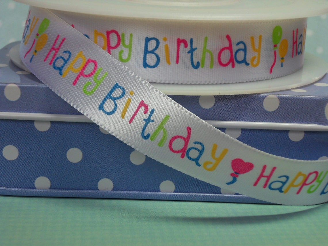 Happy Birthday Ribbon - Etsy