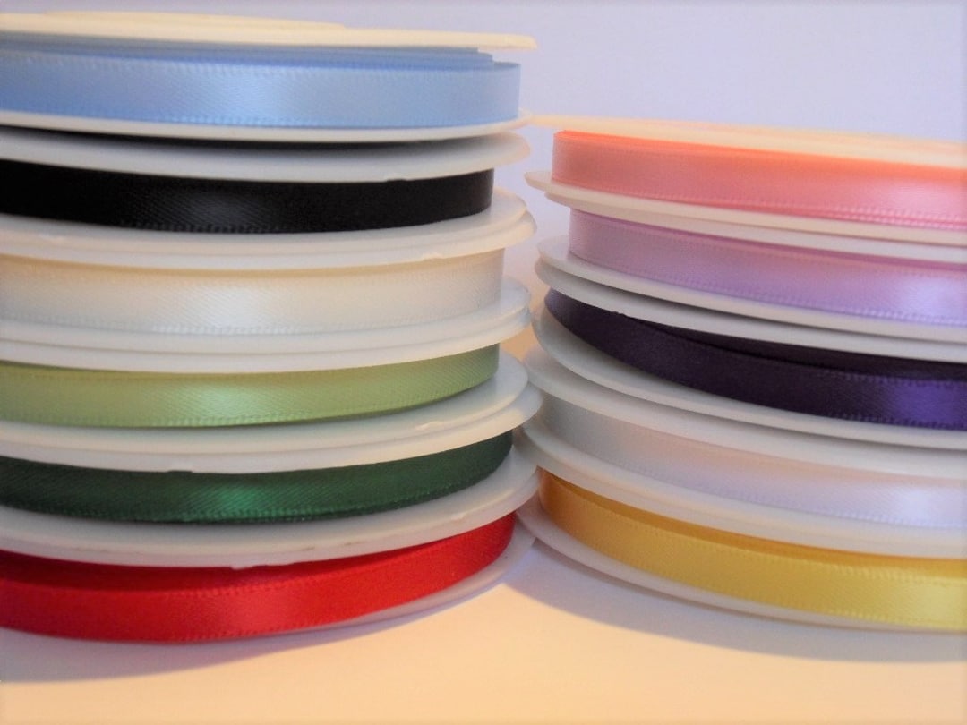 Satin Ribbon 7mm Wide - Choice of Colours Sold by the Metre - Etsy
