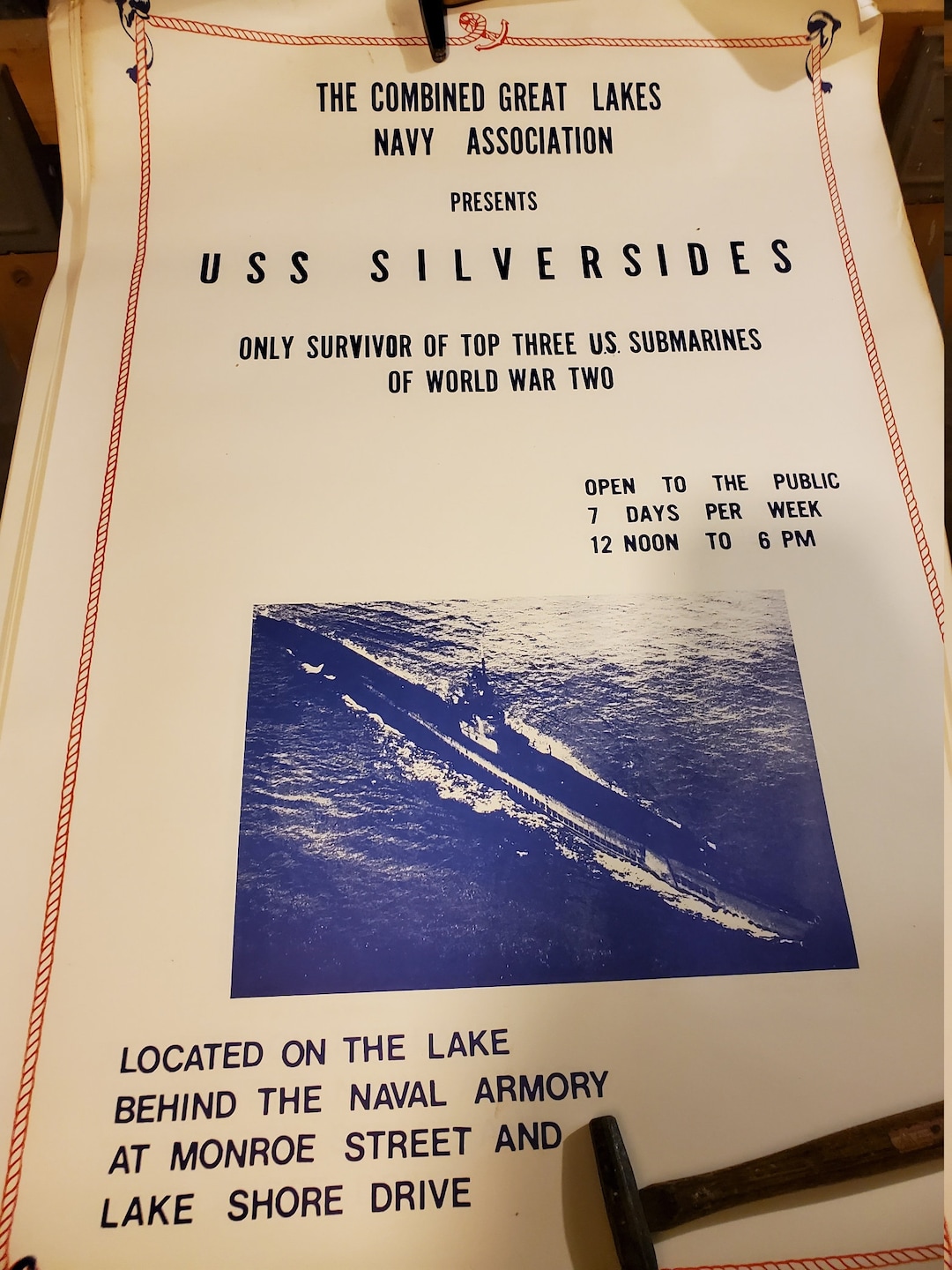 Vintage Poster US Navy Submarine USS Silversides Last Tour - Etsy