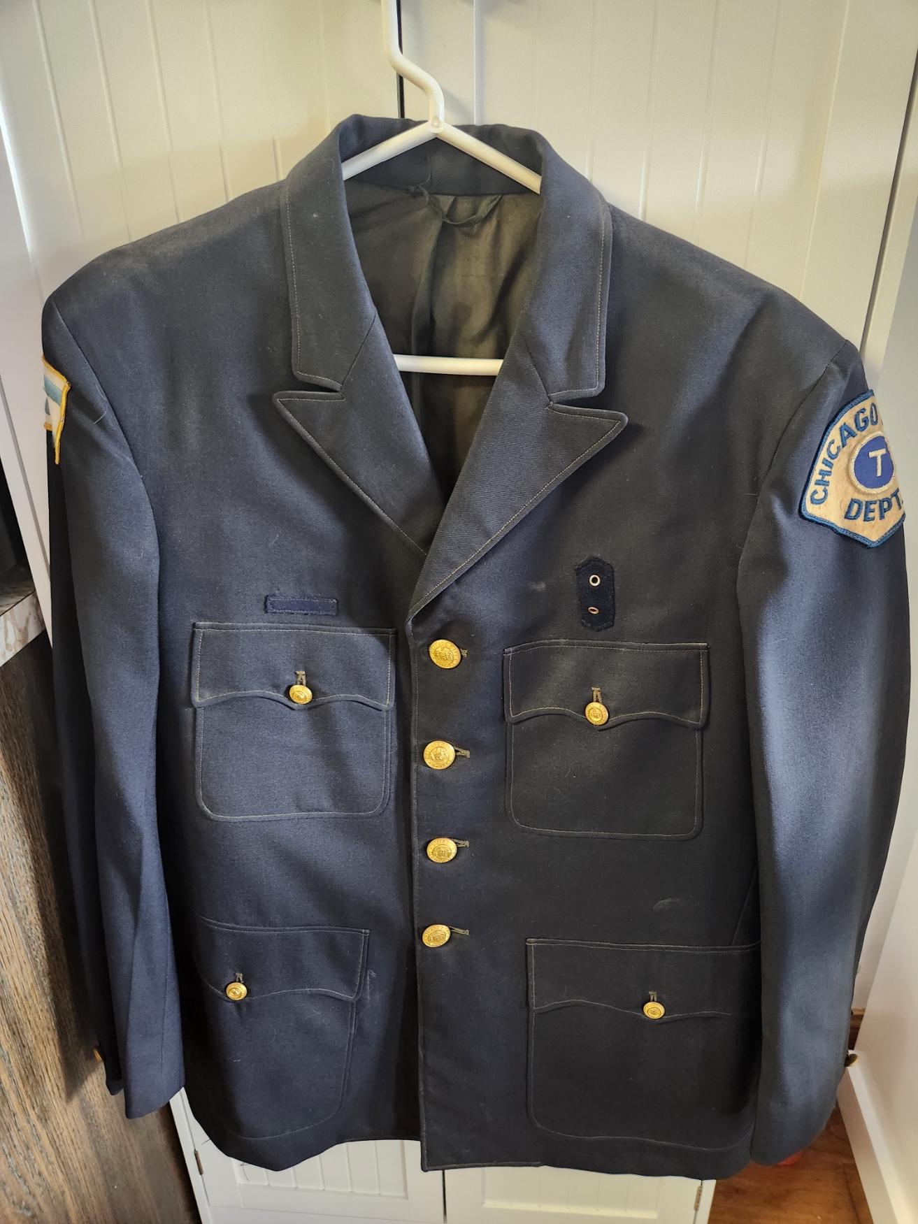 Vintage Chicago Police CPD Uniform Jacket With Old Felt Triangle Patch ...